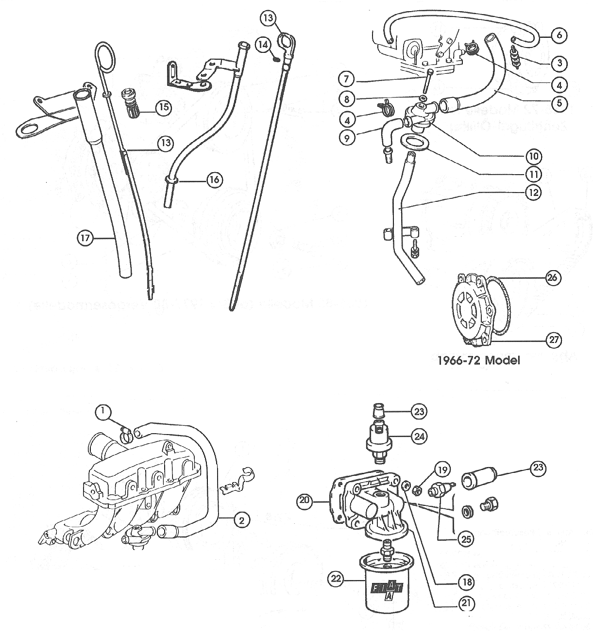 Fiat 124 Lubrication System | Fiat 500 and Classic Abarth Specialists ...