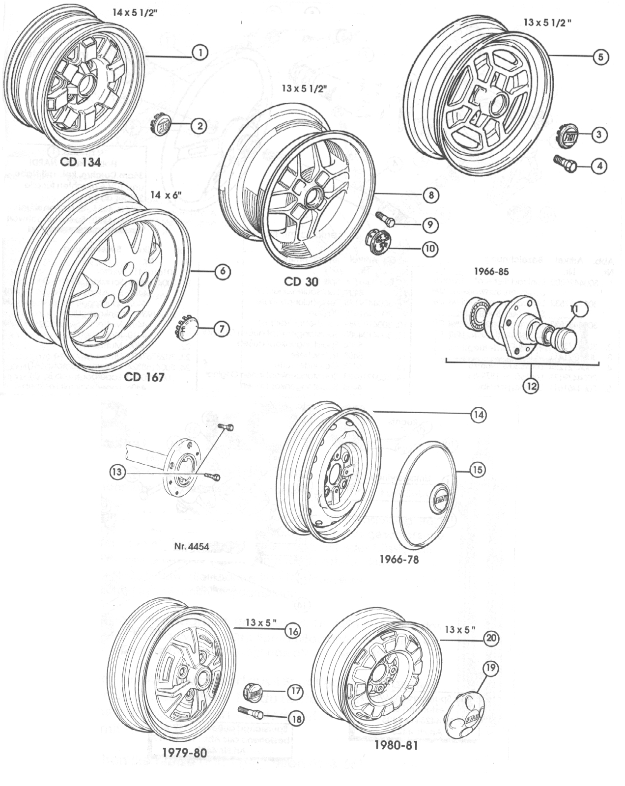 Fiat 124 Parts | Fiat 500 and Classic Abarth Specialists Middle Barton ...