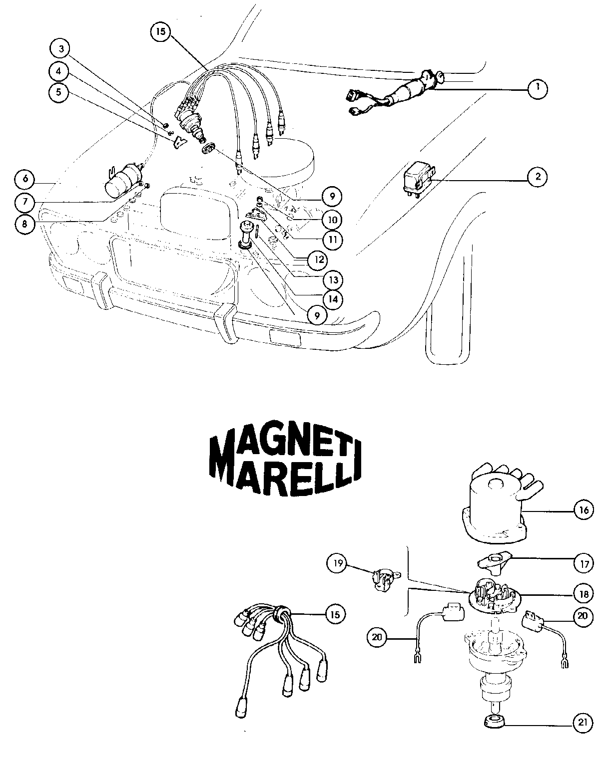 Fiat 124 Dual Point Ignition – 1973-77 1592-1756cc. | Middle Barton Garage